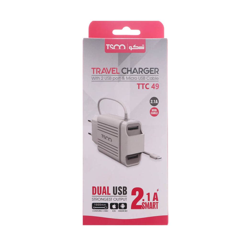 شارژر سیم وصل میکرو یو اس بی TSCO TTC 49 - متین جانبی