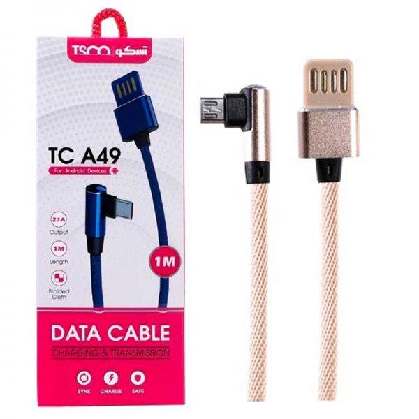 کابل میکرو یو اس بی TSCO TC A49 1m یک سر L - متین جانبی