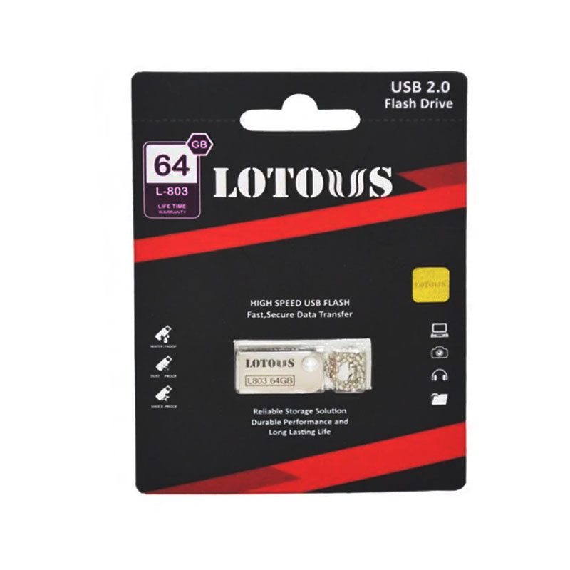 فلش مموری LOTOUS مدل USB2 L803 حافظه 64GB - متین جانبی