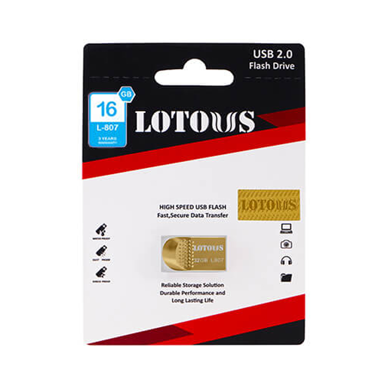 فلش مموری LOTOUS مدل USB2 L807 حافظه 16GB - متین جانبی