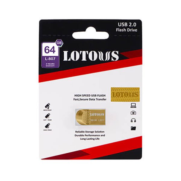 فلش مموری LOTOUS مدل USB2 L807 حافظه 64GB - متین جانبی