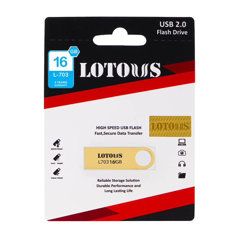 فلش مموری لوتوس مدل L703 ظرفیت 16 گیگابایت - متین جانبی