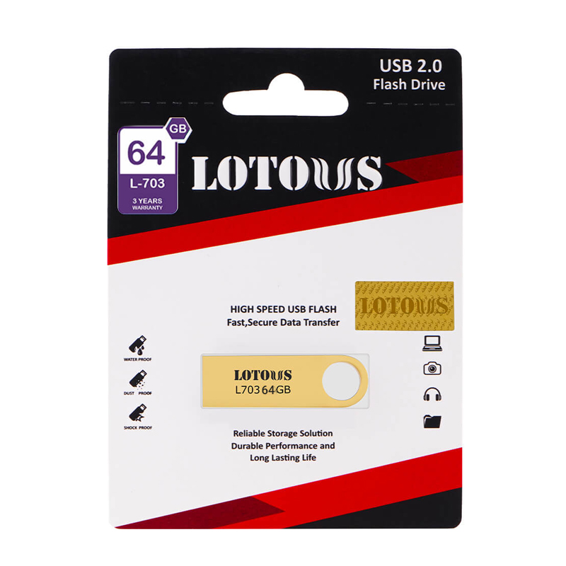 فلش مموری لوتوس مدل L 703 ظرفیت 64 گیگابایت - متین جانبی