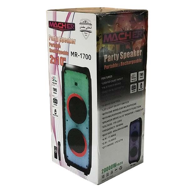 اسپیکر بلوتوثی قابل حمل مچر مدل MR-1700 - متین جانبی