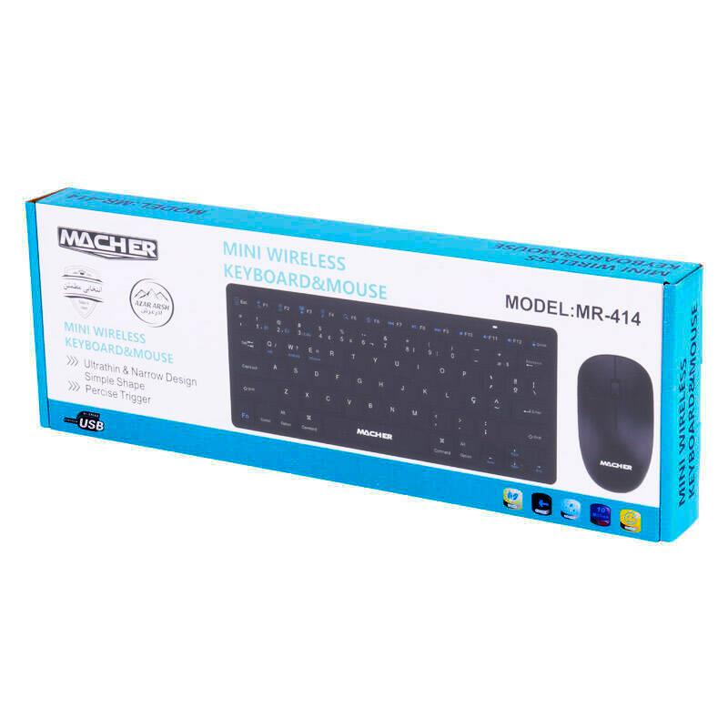 کیبورد و ماوس بی سیم مچر مدل MR-414 - متین جانبی
