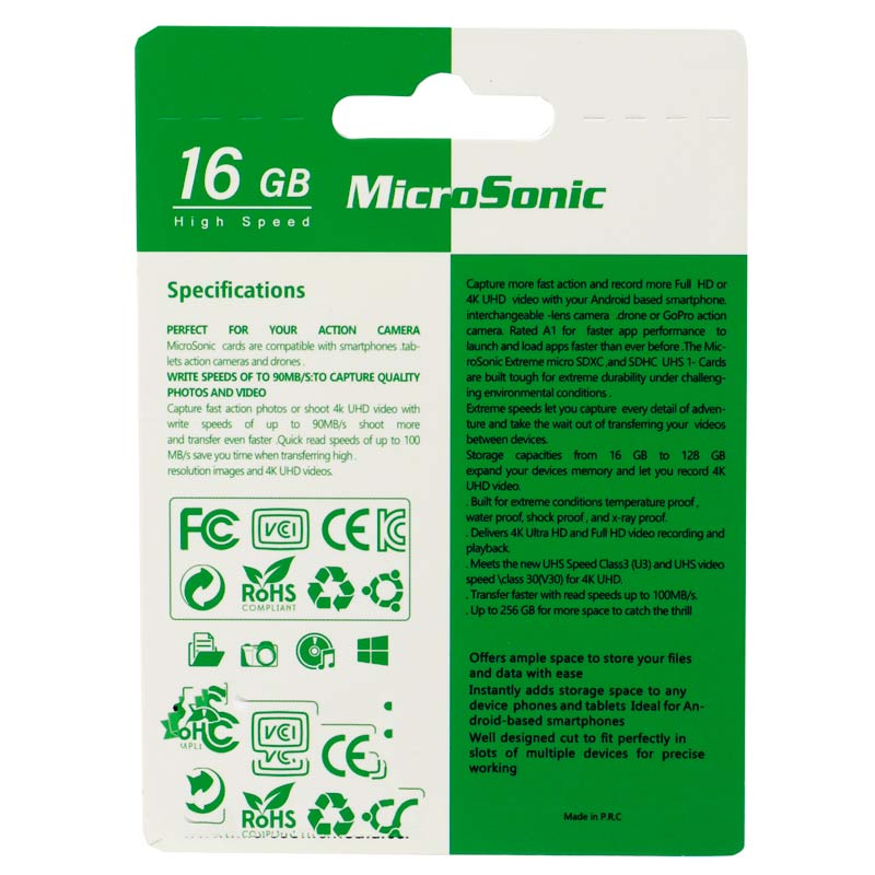 میکرومموری Microsonic مدل U1 ظرفیت 16 گیگابایت - متین جانبی