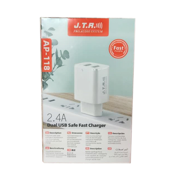 شارژر فست دو پورت JTR مدل AP-118 - متین جانبی